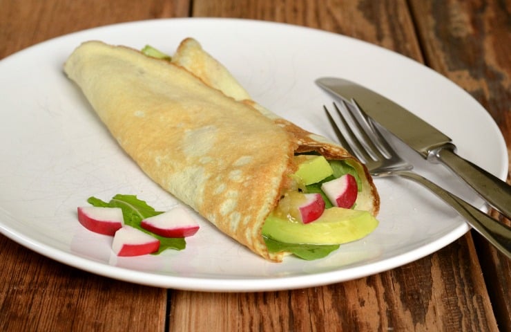 Avocado, Radish, and Arugula Crepes - Farm Fresh Recipe