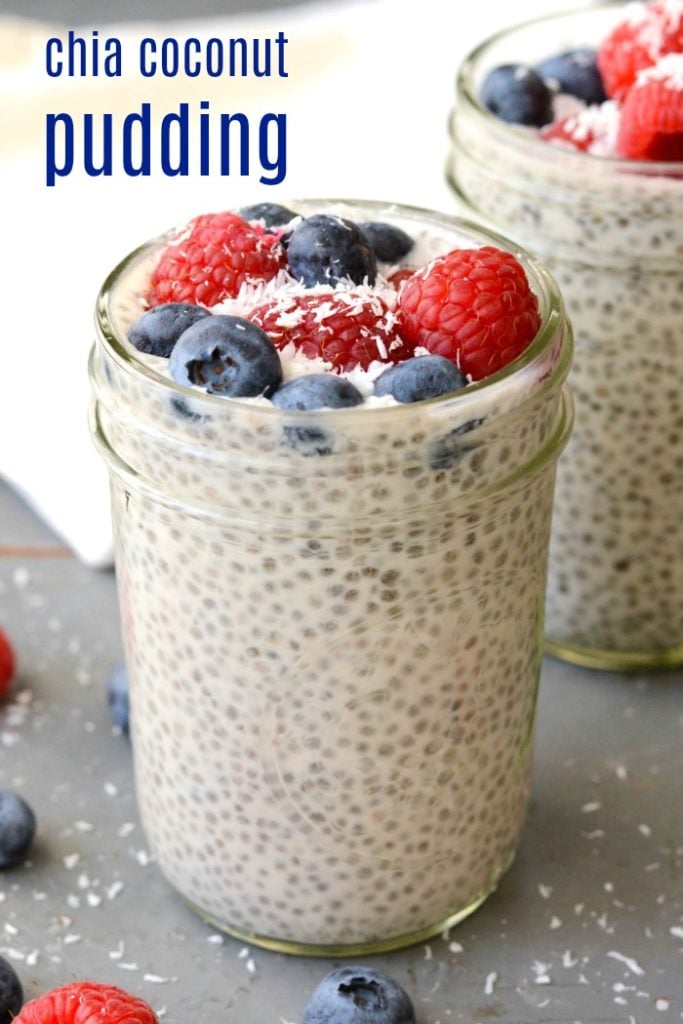 Chia Coconut Pudding Made with Coconut Milk