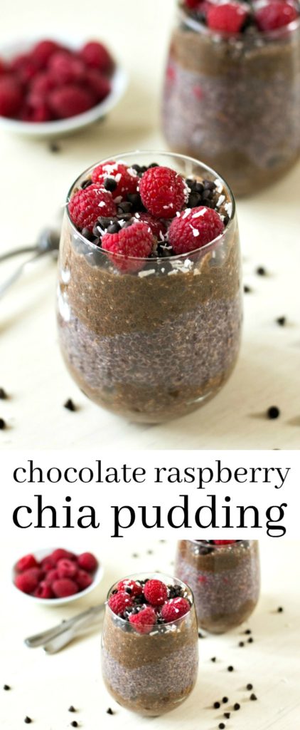 Chocolate Raspberry Chia Pudding - Vegan Gluten-Free Dessert
