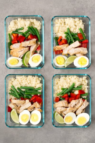 Ginger Lime Chicken Cauliflower Rice Meal Prep